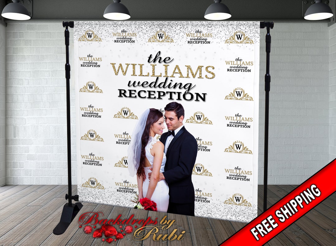 Wedding Step and Repeat Backdrop, Wedding Backdrop, Bridal Shower ...