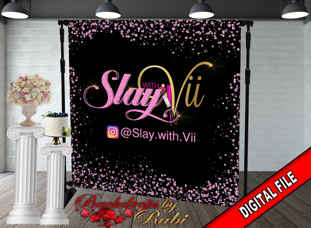 Logo Step and Repeat Business Event Backdrop, Custom Logo Backdrop ...