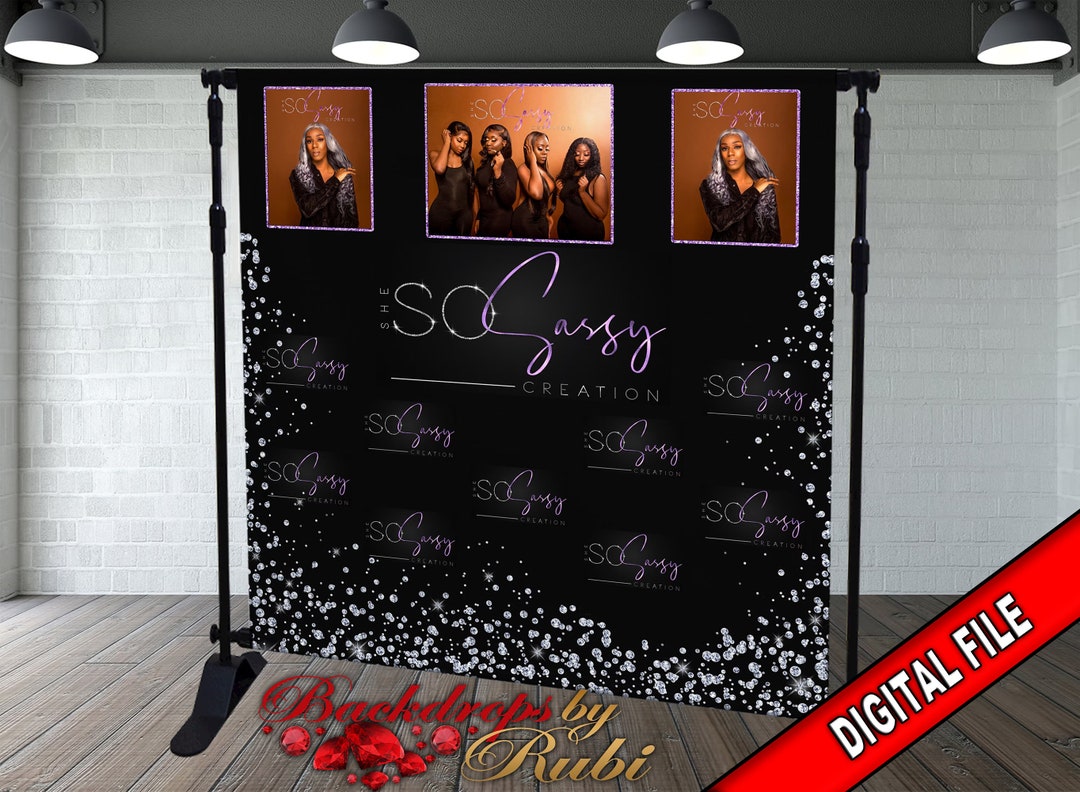 Logo Step and Repeat Business Event Backdrop, Custom Logo Backdrop ...