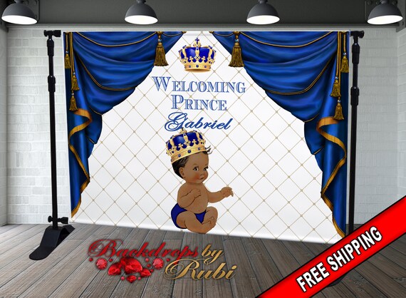 Royal Prince Theme Backdrop Blue Crown Prince Backdrop Royal | Etsy