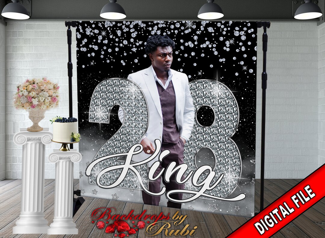 Birthday Backdrop, Men's Backdrop, Men's Birthday Backdrop, 30th ...