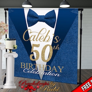 Classic Man Birthday Backdrop, Classic Man Step and Repeat Backdrop ...