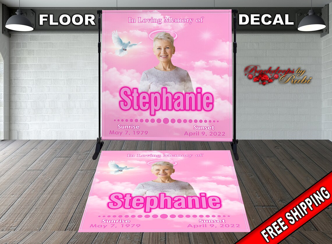 Memorial Floor Decal Funeral Floor Sticker Funeral Floor - Etsy