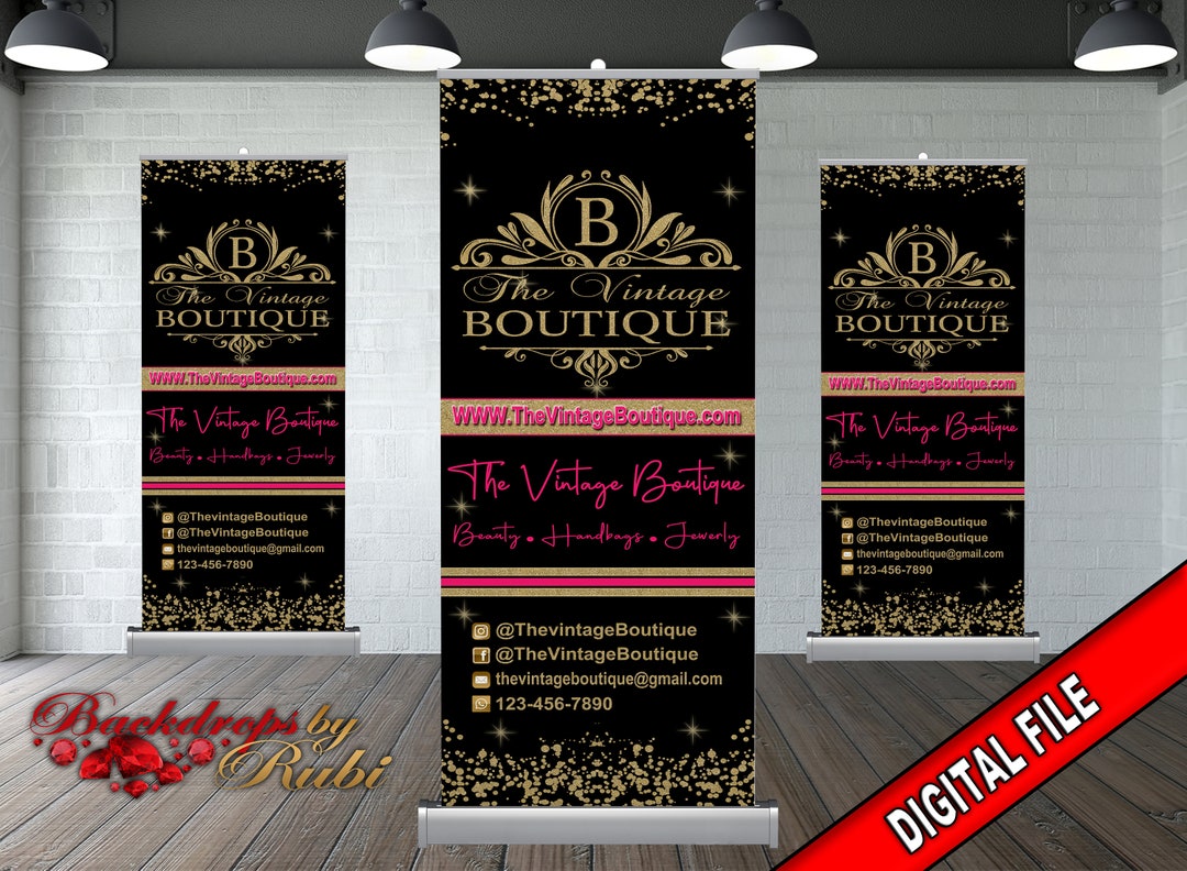Retractable Logo Banner, Logo Step and Repeat Business Event Banner ...