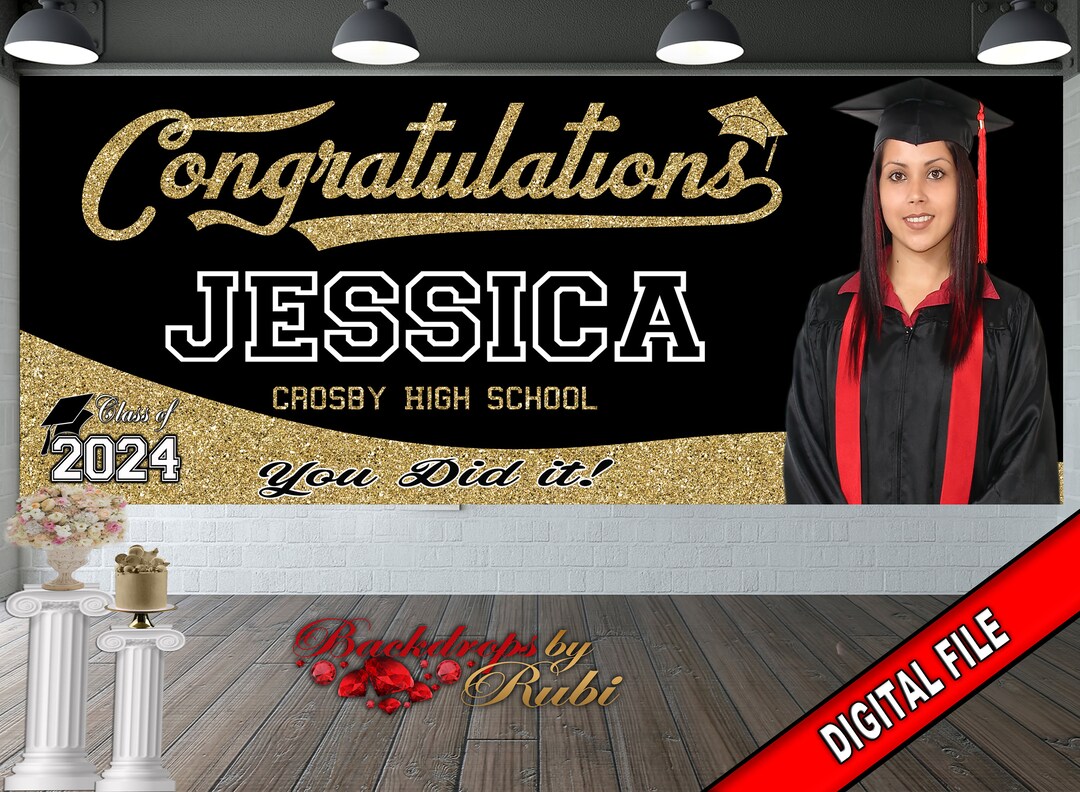Graduation Banner, Graduation Garage Banner, Class of 2024 Banner ...