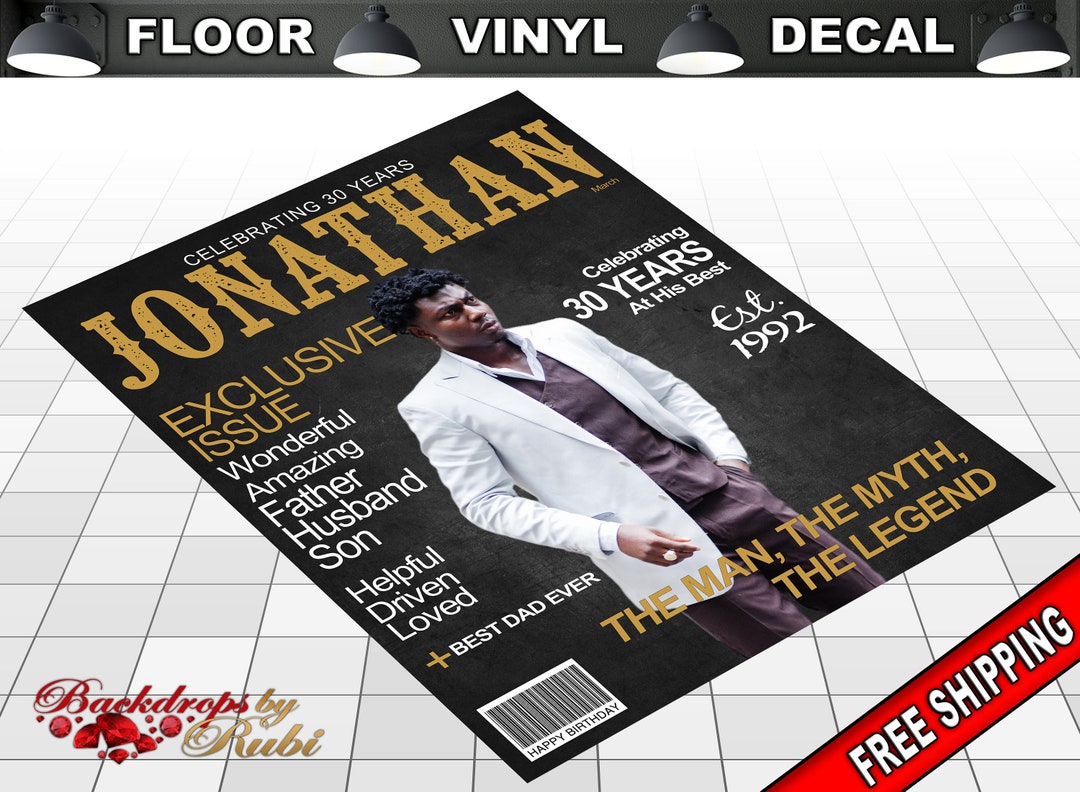Magazine Cover Floor Decal, Magazine Cover Floor Sticker, Magazine ...