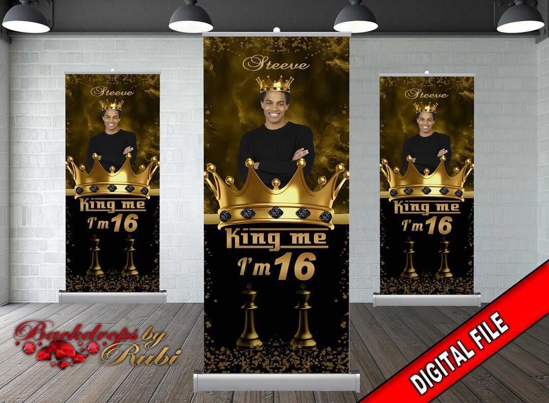 The King Men's Birthday Retractable, the King Banner, the King ...