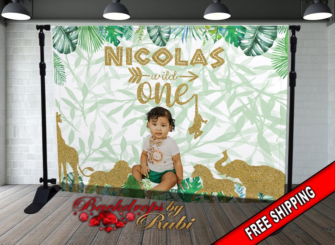 Wild One Backdrop, Wild One Photo Backdrop, Animal Backdrops, Wild One ...