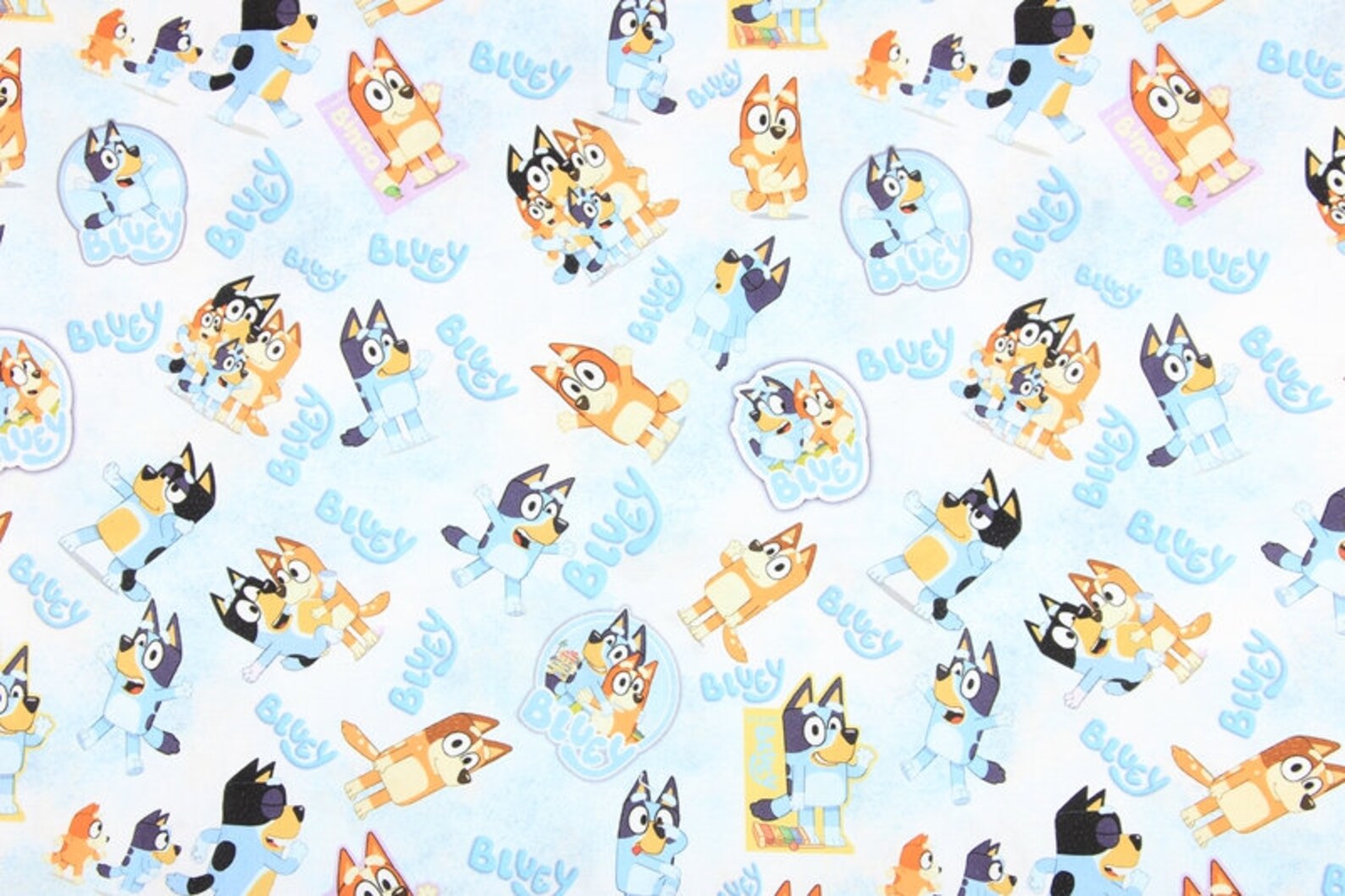 Bluey Fabric Blue Heeler Puppy Bingo Hund Cartoon Charakter | Etsy
