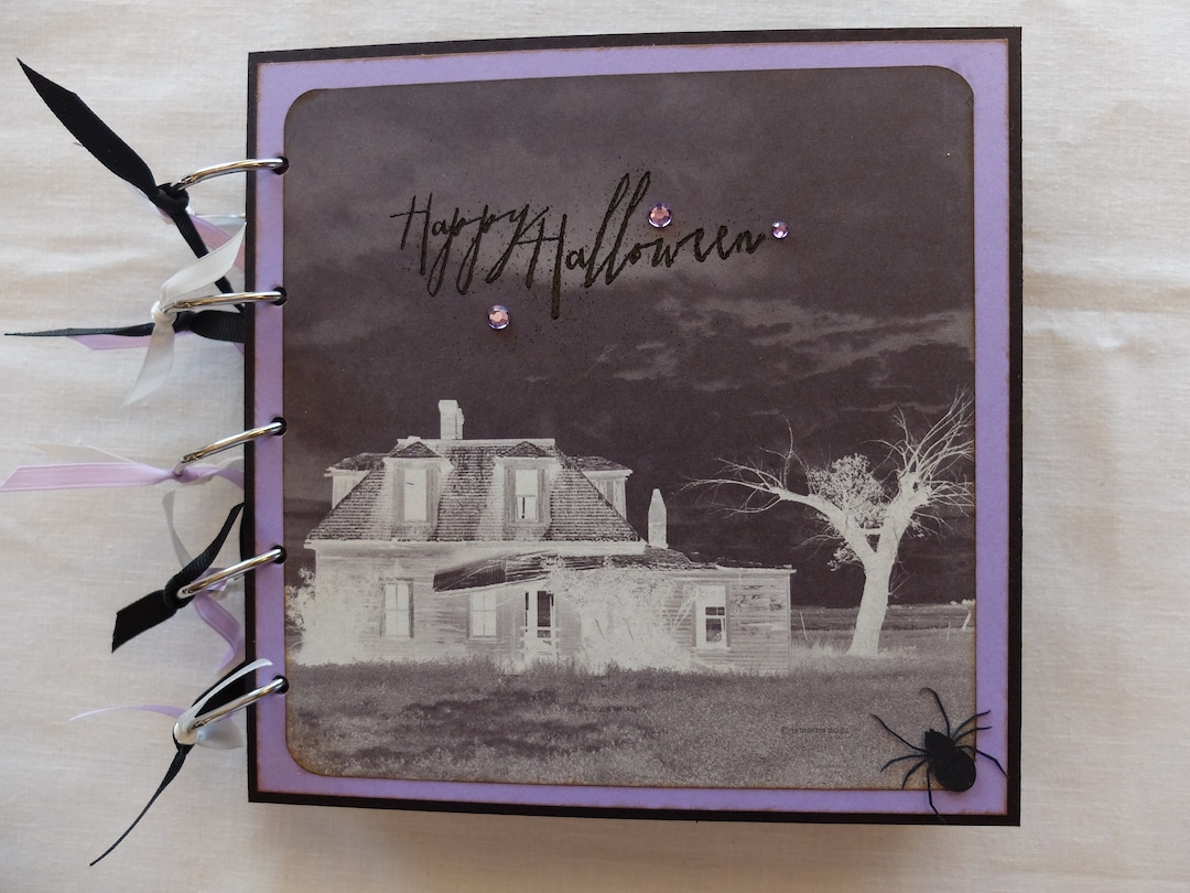 Mini Album, Halloween, Keepsake Album, Photo Album, Pre-made Scrapbook ...