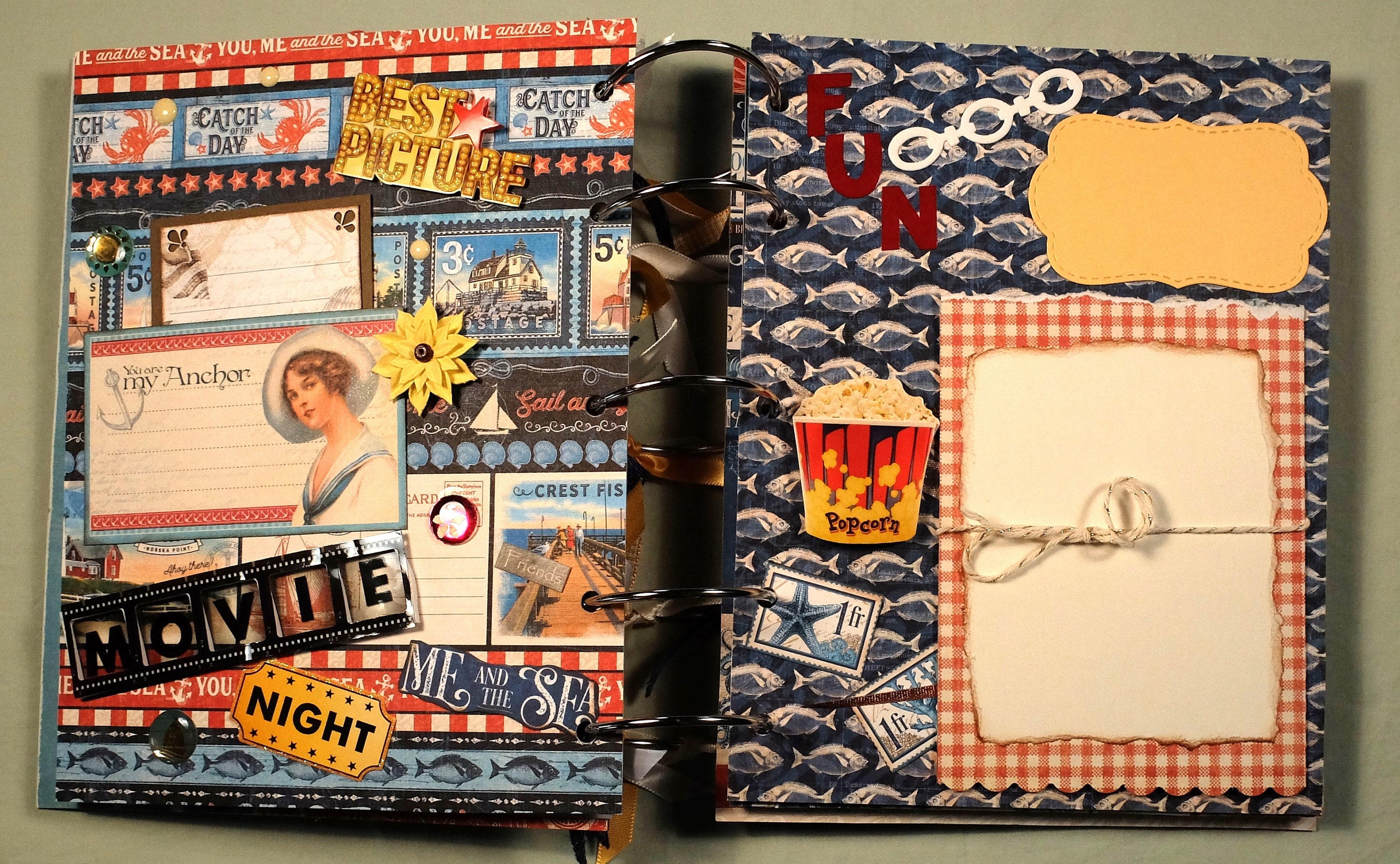 Junk Journal, Mini Album. Beach, Vacation, Keepsake Album, Scrapbook ...