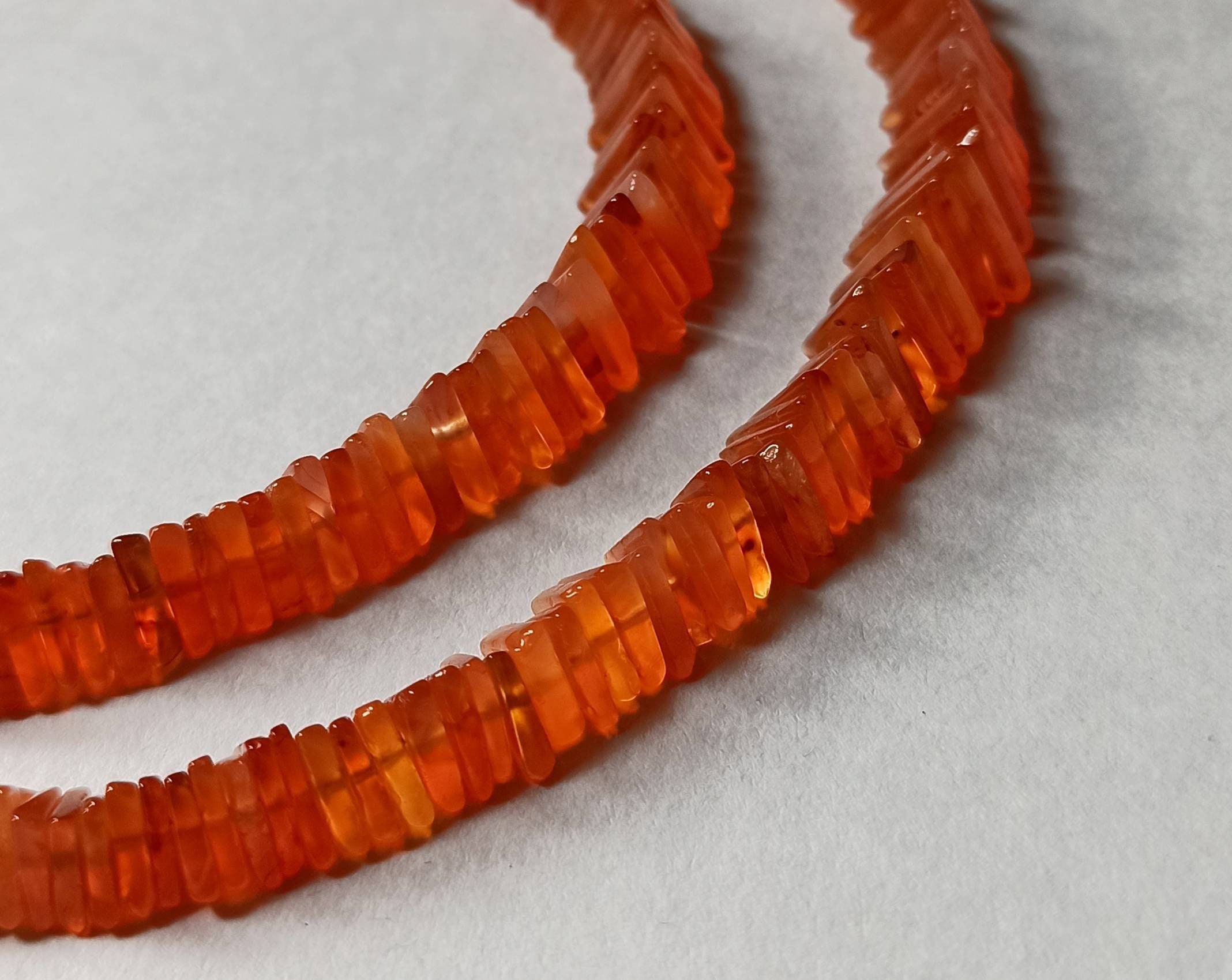 Natural Coraline Beads: Orange Triangle Shape Strand (17'inch) - Etsy