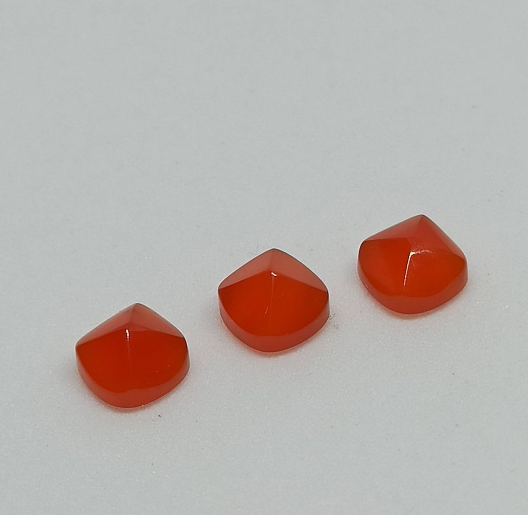 Natural Coraline Gemstone Cabochons: Sugarloaf Shape, Loose Stone - Etsy