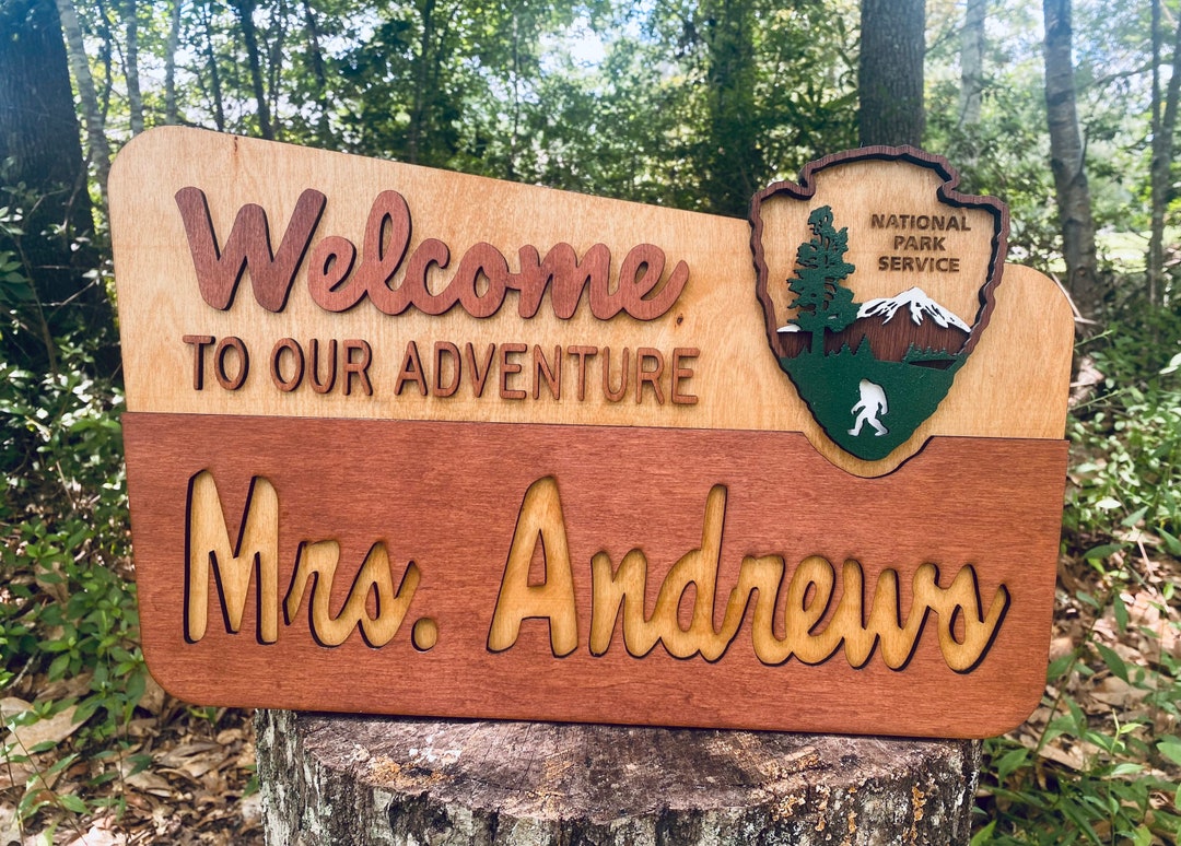 Personalized Teacher National Park Sign: Classroom Decor - Etsy