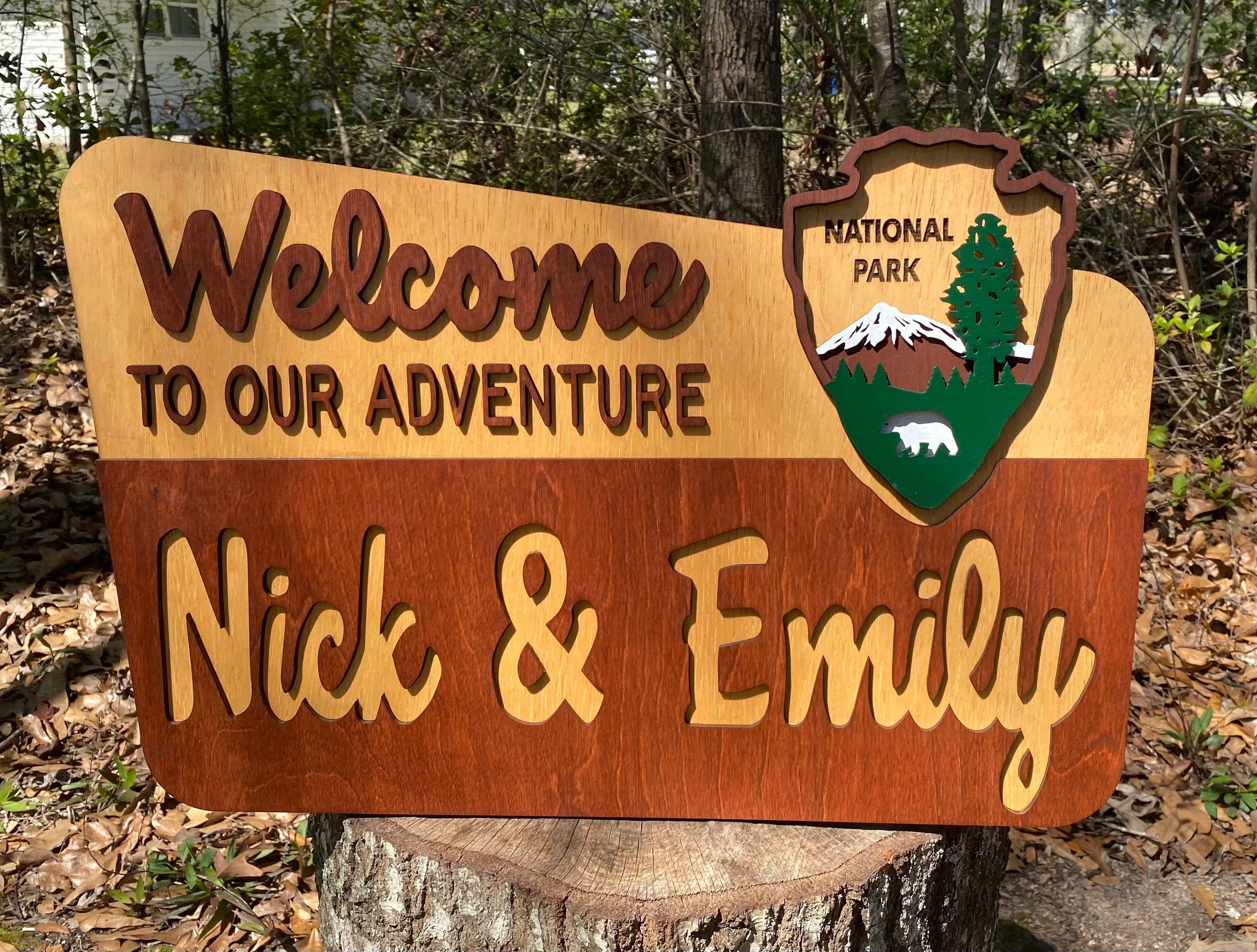 National Park Custom NPS Welcome Replica Wooden Signs sold by Silvie ...