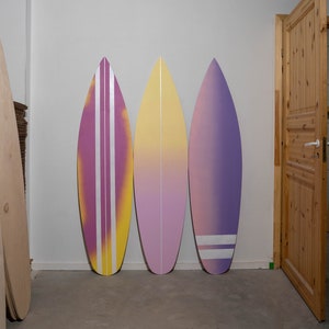 Wooden Surfboard Wall Art Gradient Decor - Etsy