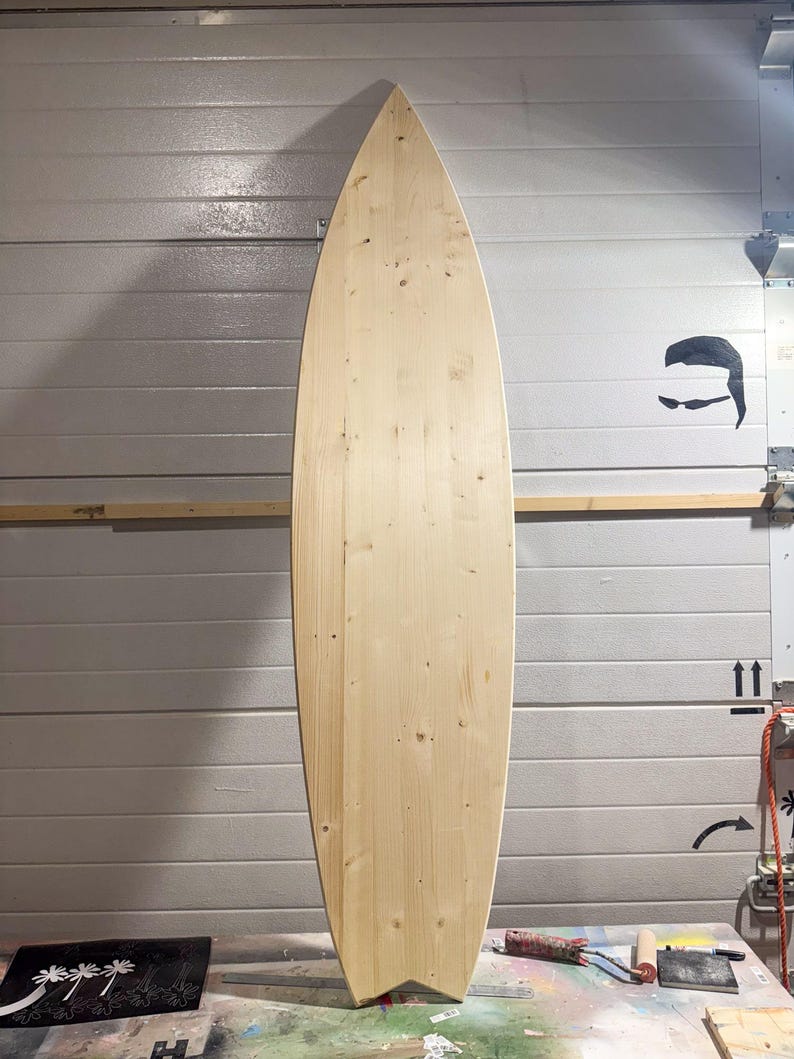 DIY Pine Wood Surfboard Beach Wall Decor: Blank Raw Unfinished Canvas ...