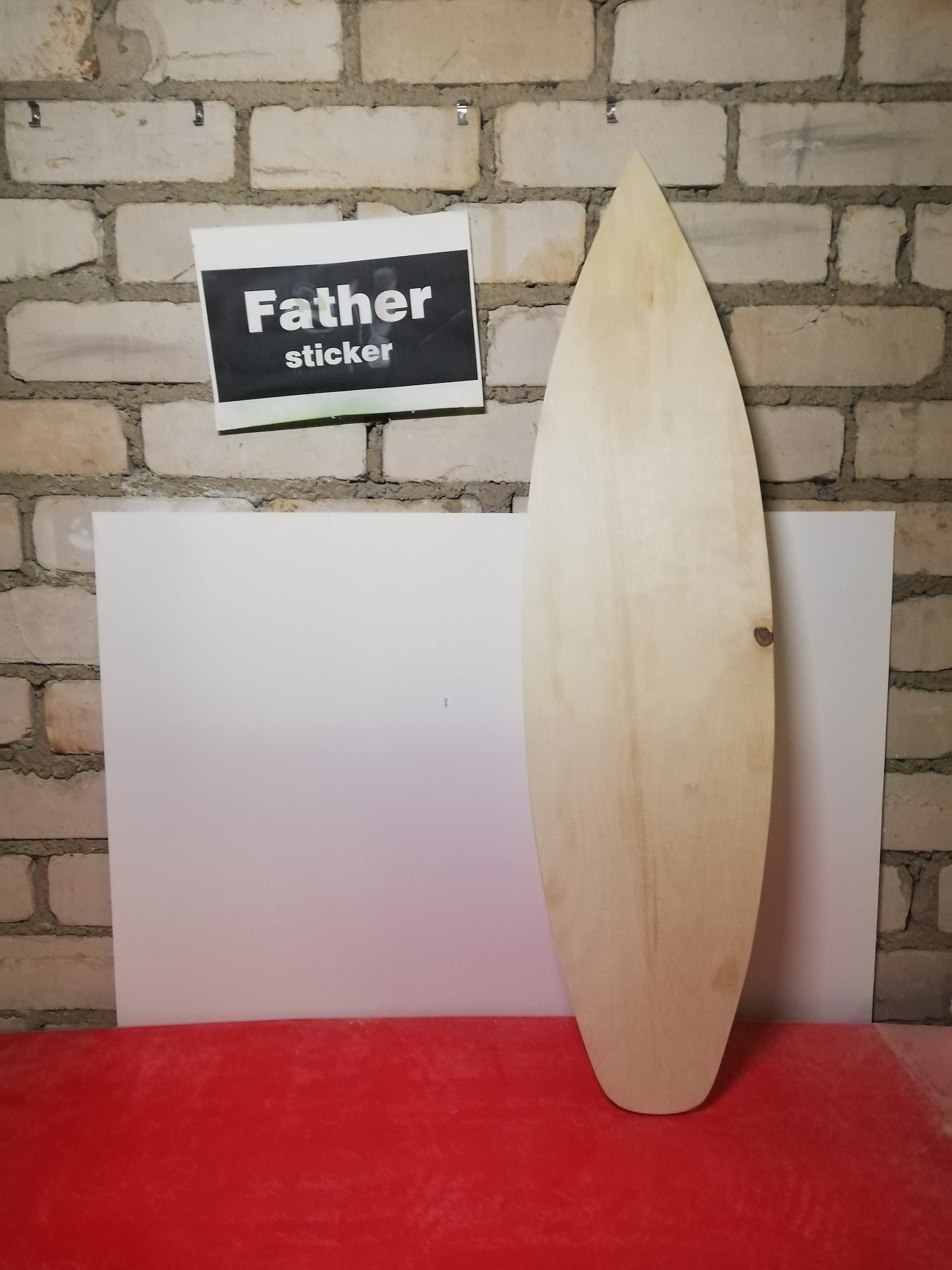 Raw Unpainted Wooden Unfinished Wood Surfboard for DIY Projects Wall ...