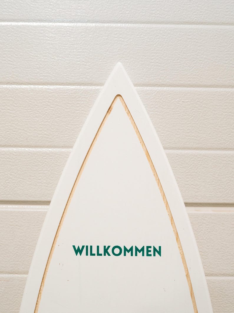 Personalised Wooden Decorative Surfboard Wedding Guest Book - Beach ...