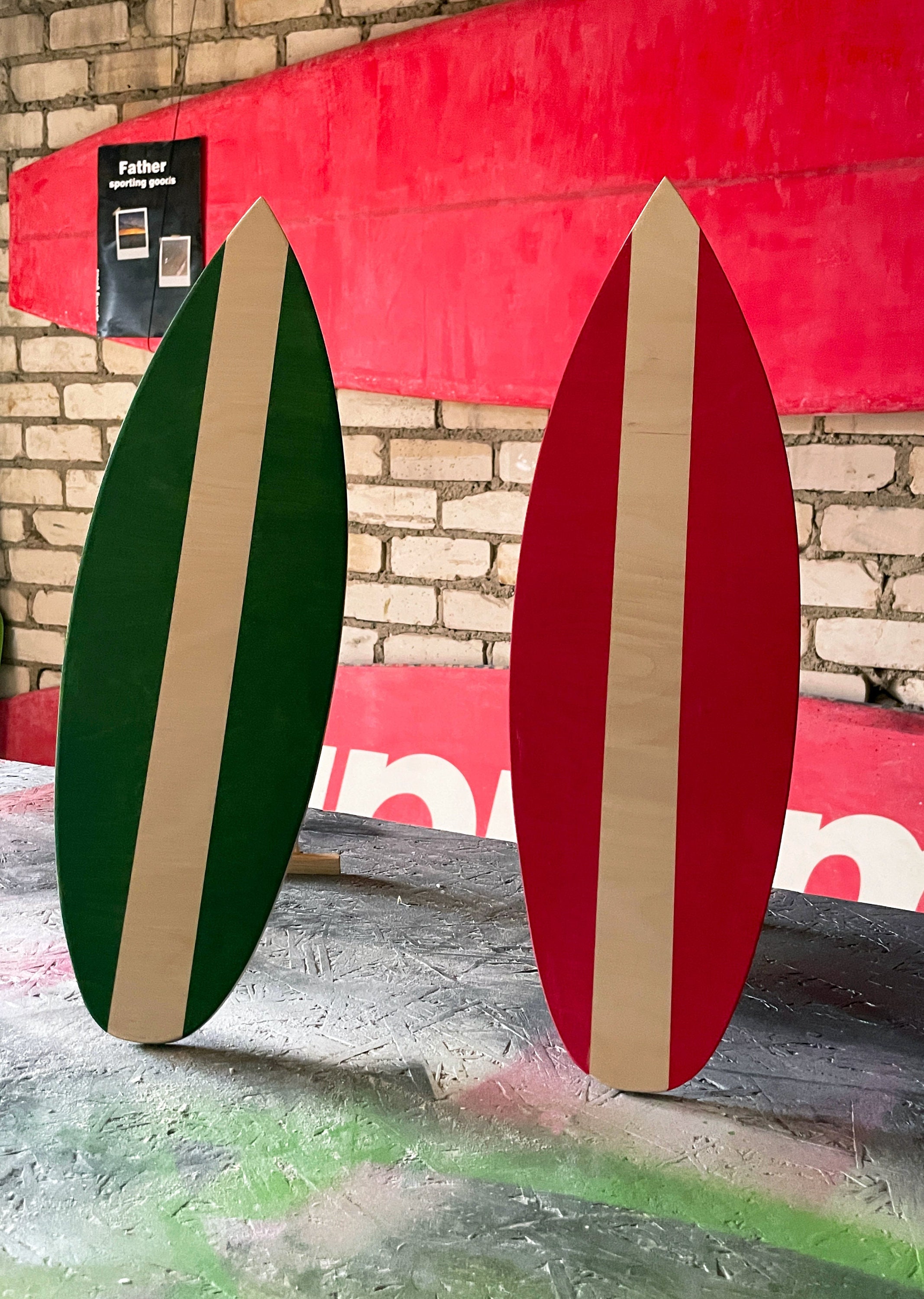 Wooden Mini Surfboard Decor Etsy