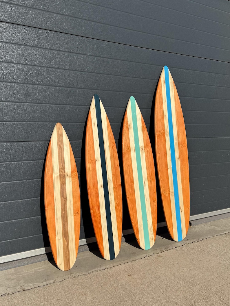 Wooden Vintage Surfboard 180 Cm Coastal Room Decor Wall Art - Etsy