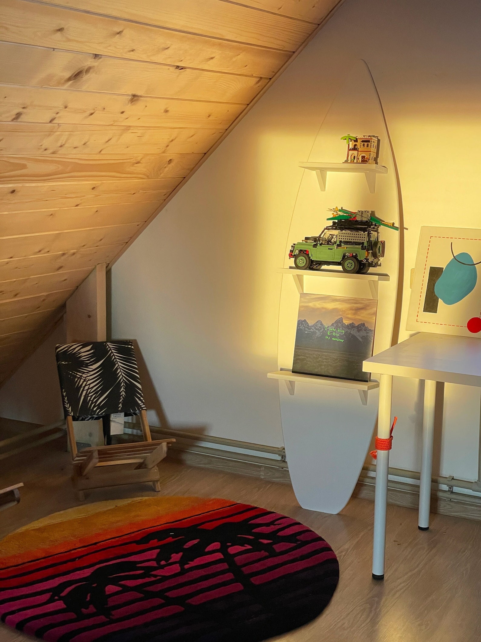 White Surfboard Shelf: FSC Pine Wood Floor Stand - Etsy