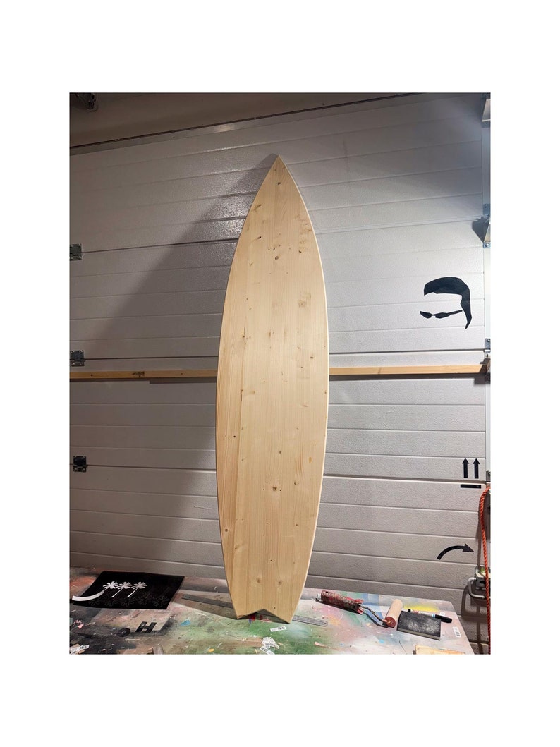 DIY Pine Wood Surfboard Beach Wall Decor: Blank Raw Unfinished Canvas ...