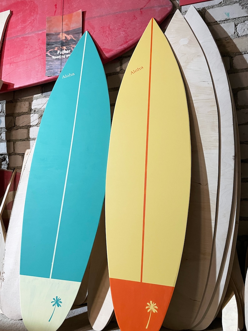 Wooden Surfboard Decor 180 Cm Vintage Wall Art - Etsy