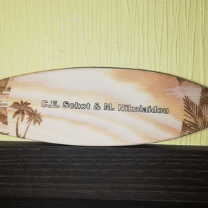 Wooden Mini Surfboard. Great Gift for Water Sports Lovers Home Bar Wall ...