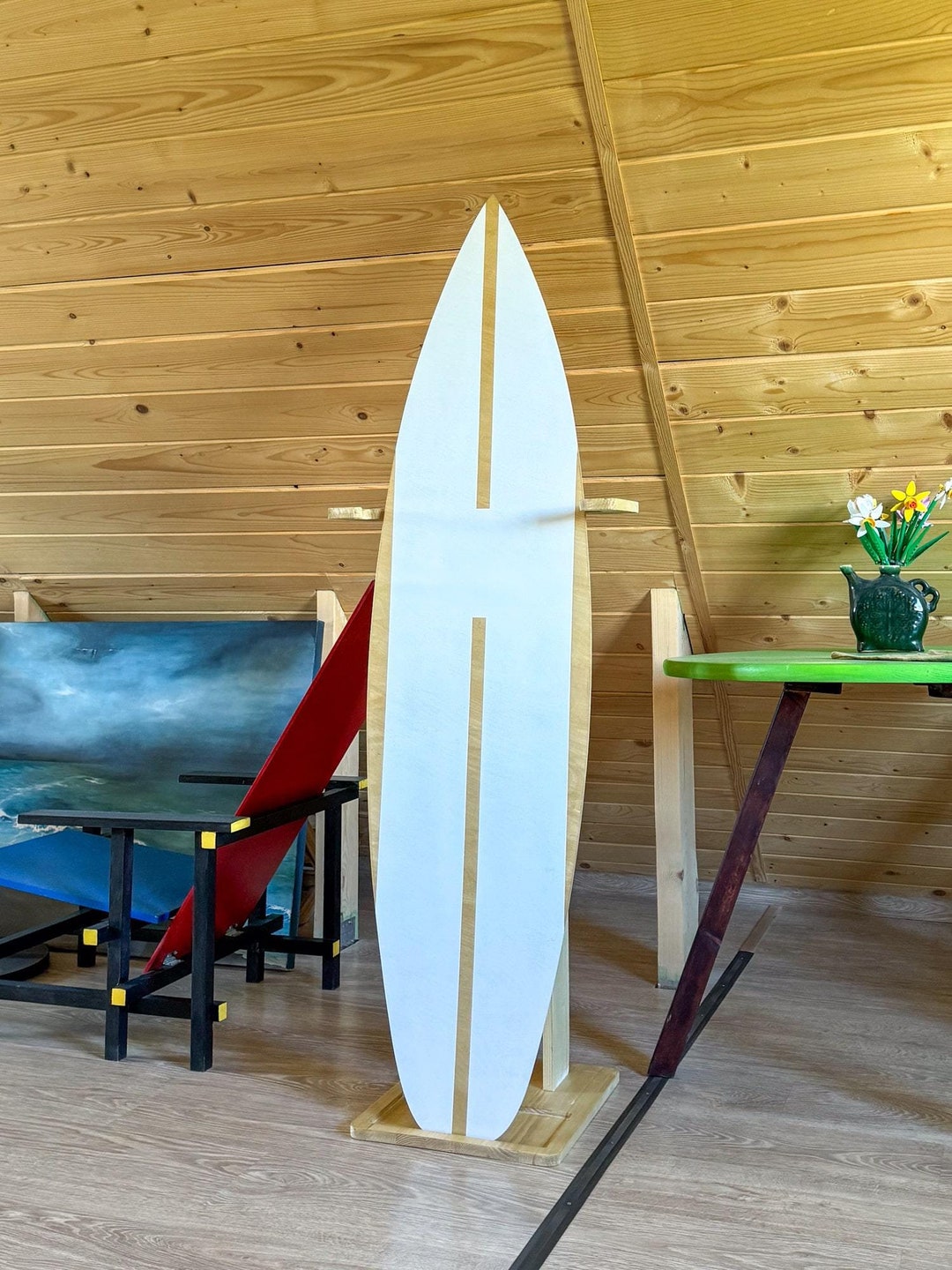 Custom Wooden Surfboard Wall Art Decor: Personalized Logo - Etsy