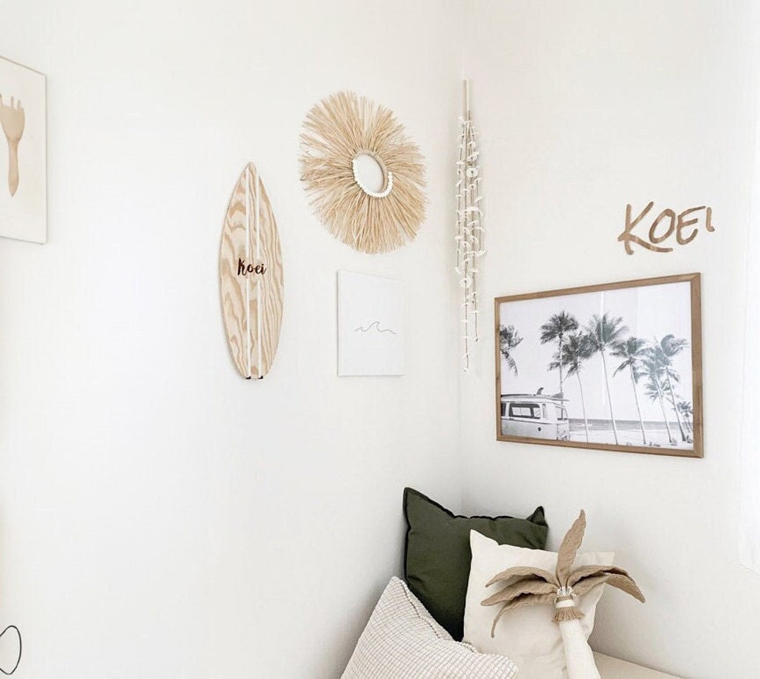 Wooden Mini Surfboard Planche De Surf Decor - Etsy