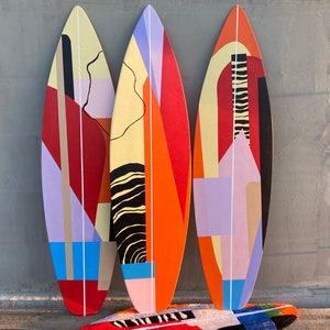 Wooden Surfboard Decorative Abstract Wall Art - Etsy
