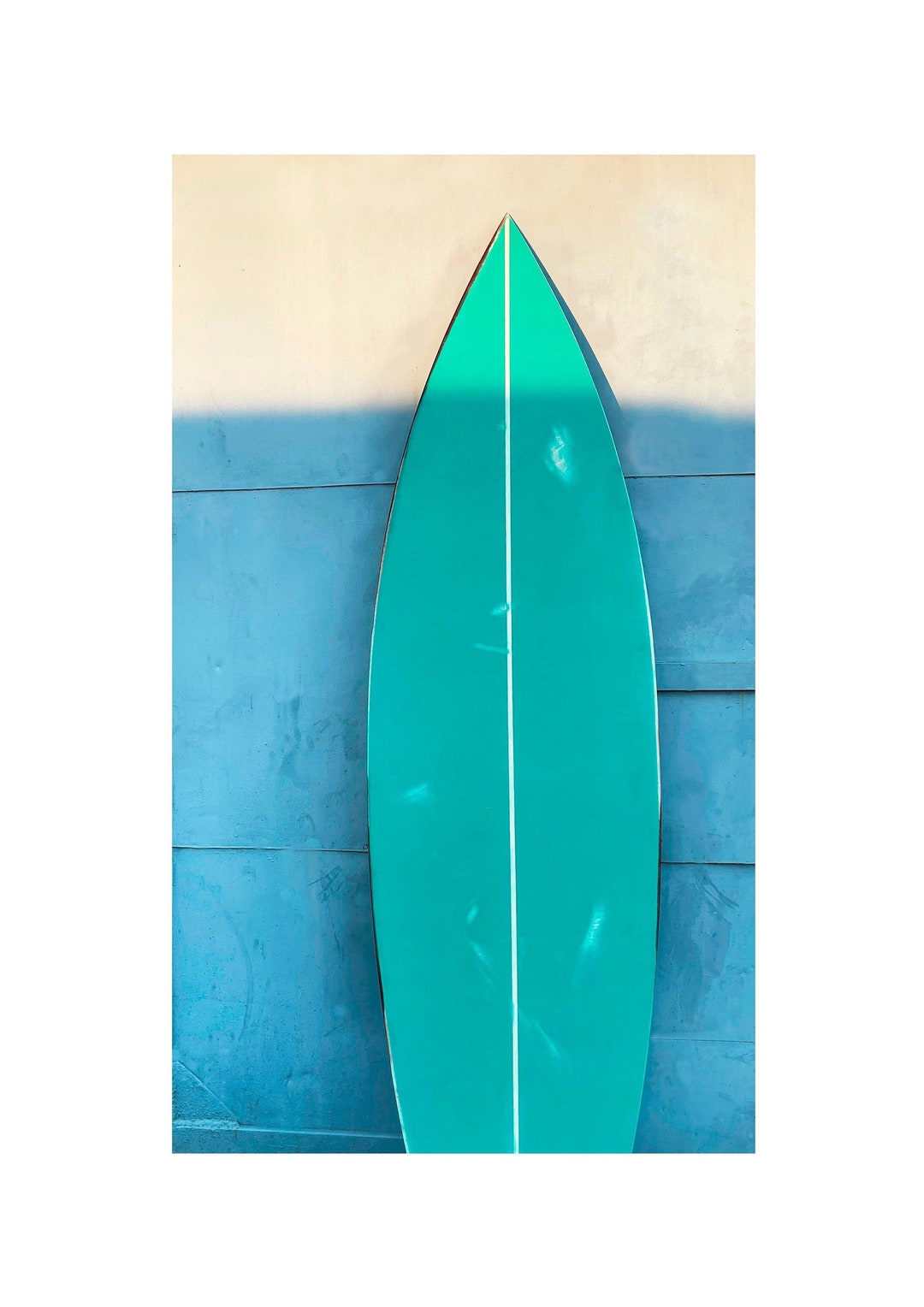 Vintage Decorative Wooden Surfboard Turquoise Green Coastal Wall Art - Etsy