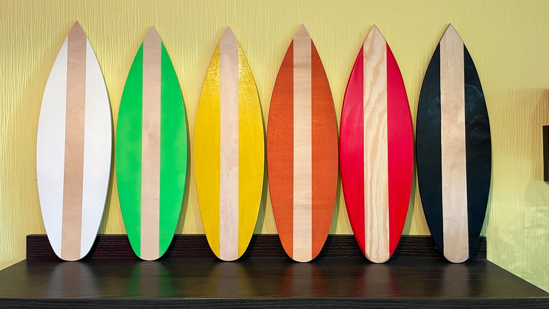 Wooden Mini Surfboard Decor - Etsy