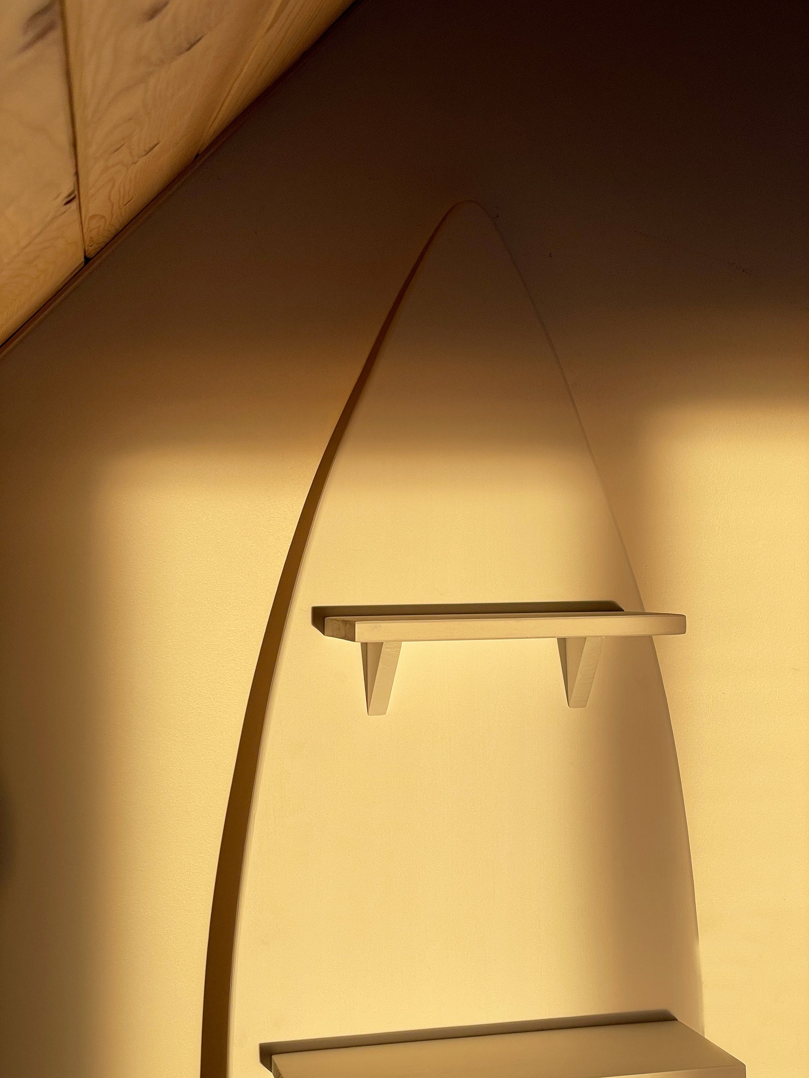 White Surfboard Shelf: FSC Pine Wood Floor Stand - Etsy