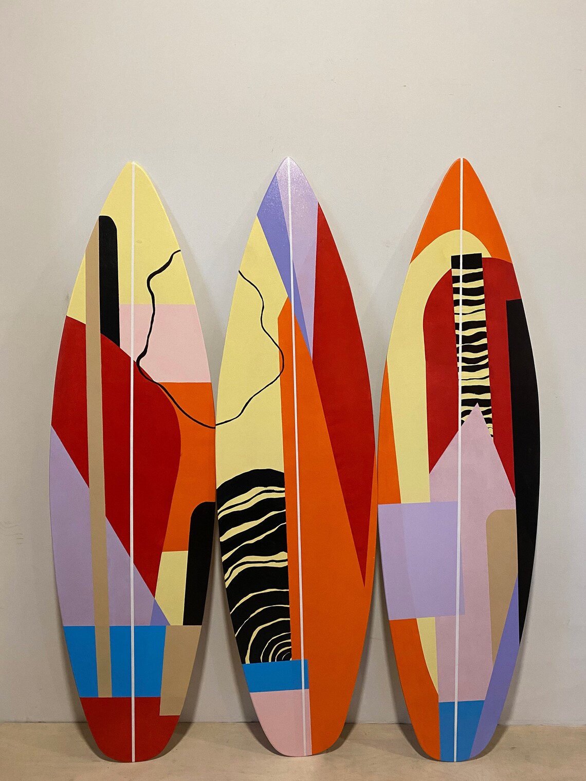 Wooden Surfboard Decorative Abstract Wall Art - Etsy