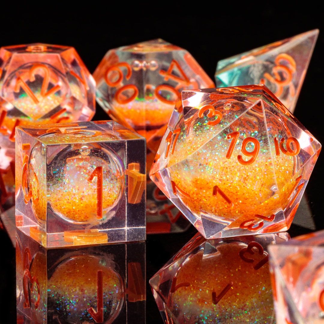 Liquid Core Resin Dice, Dnd Dice, Dungeons and Dragons, RPG Dice ...