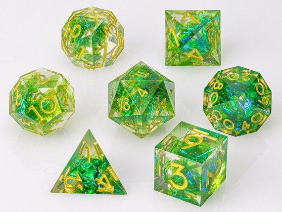 Sharp Edge Resin Dice Dnd Dice Set of 7 Dungeons and - Etsy
