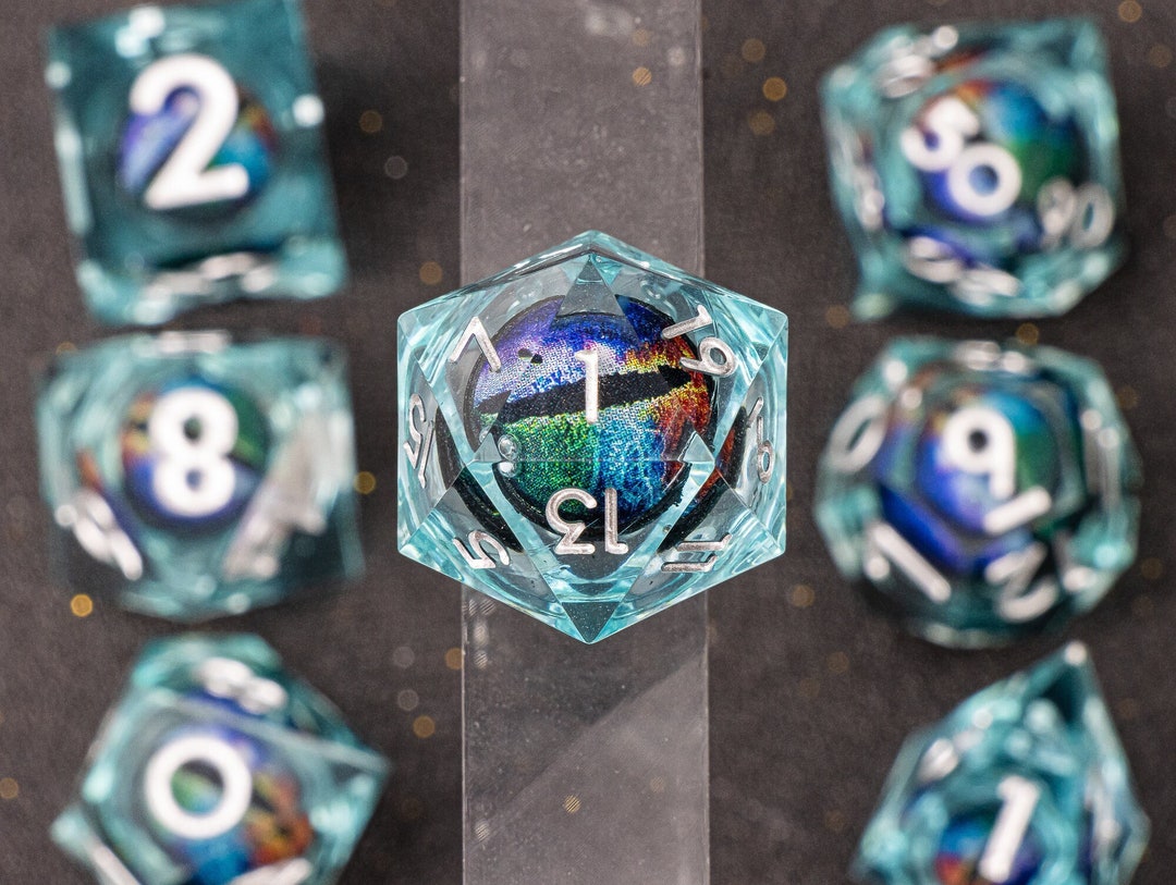 Beholder Eye Dice, Liquid Core Dnd Dice Set, Role Playing Games Dice ...