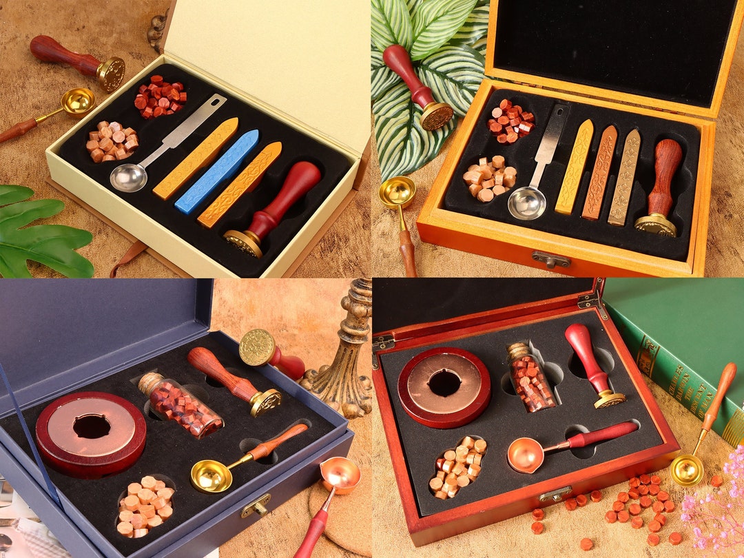 Wax Seal Stamp Kit, Gift Box Set, Wax Stamp Custom, Personalized ...