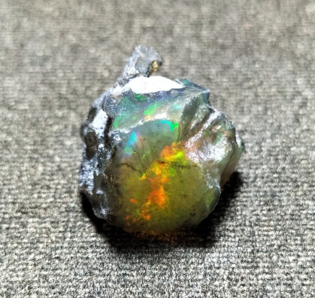 NATURAL ETHIOPIAN OPAL 11 Ct Raw Material Rough Opal Rainbow Fire Opal High Quality Loose ...