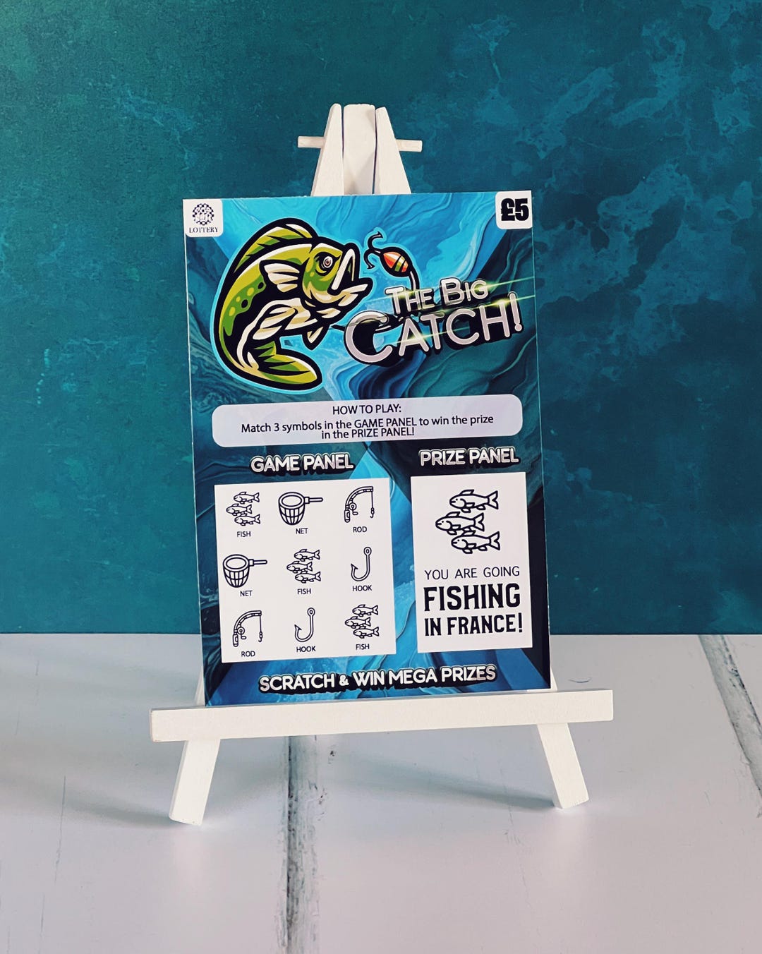 Fishing Scratchcard, Fisherman Scratch to Reveal Card – the Big Catch ...