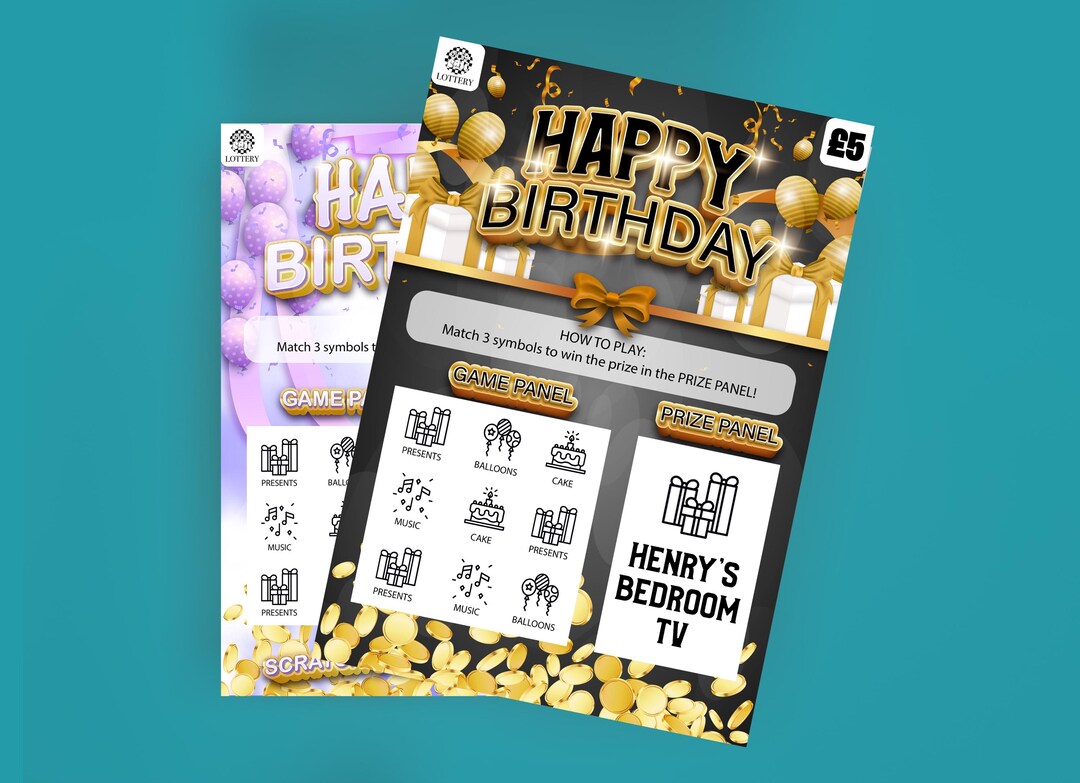 Birthday Scratchcard, Scratch to Reveal Gift, Personalised Surprise ...