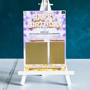 Custom Birthday Scratchcard, Scratch to Reveal Gift, Personalised ...