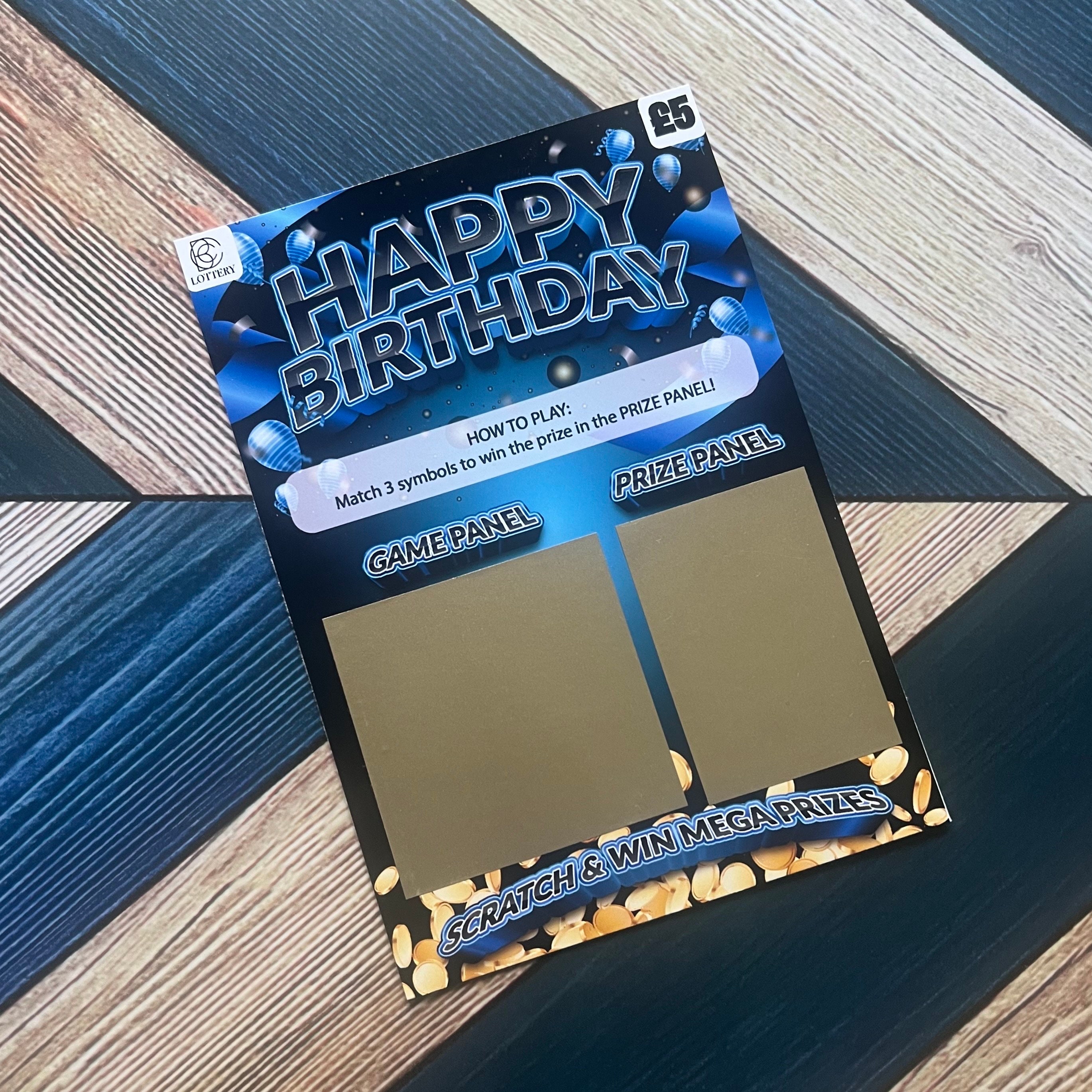 Custom Birthday Scratchcard Scratch to Reveal Gift - Etsy