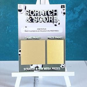 Football Scratchcard, Scratch to Reveal Match Tickets, Surprise Stadium ...
