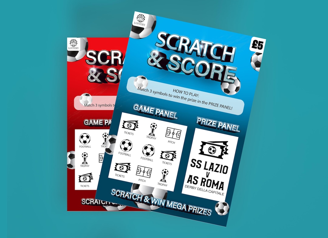 Football Scratchcard, Scratch to Reveal Match Tickets, Surprise Stadium ...