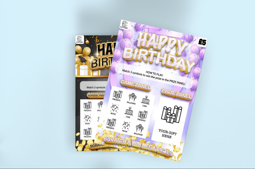 Custom Birthday Scratchcard, Scratch to Reveal Gift, Personalised ...