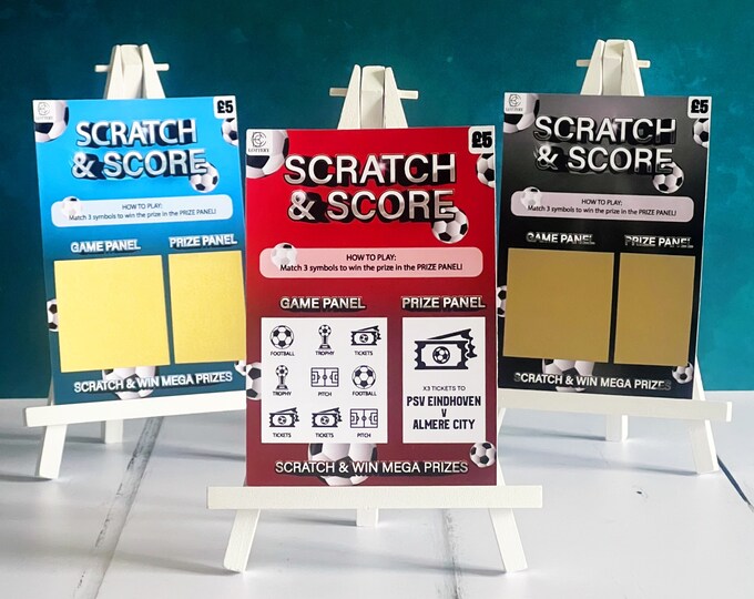 Football Scratchcard, Scratch to Reveal Match Tickets, Surprise Stadium ...
