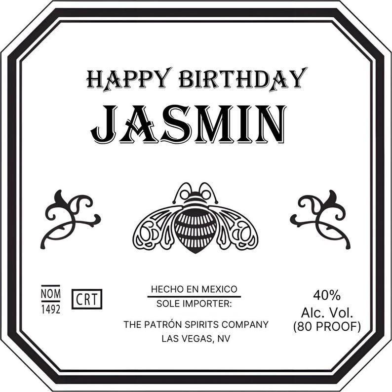 Patron Label Canva Template Personalized Custom Digital Download - Etsy